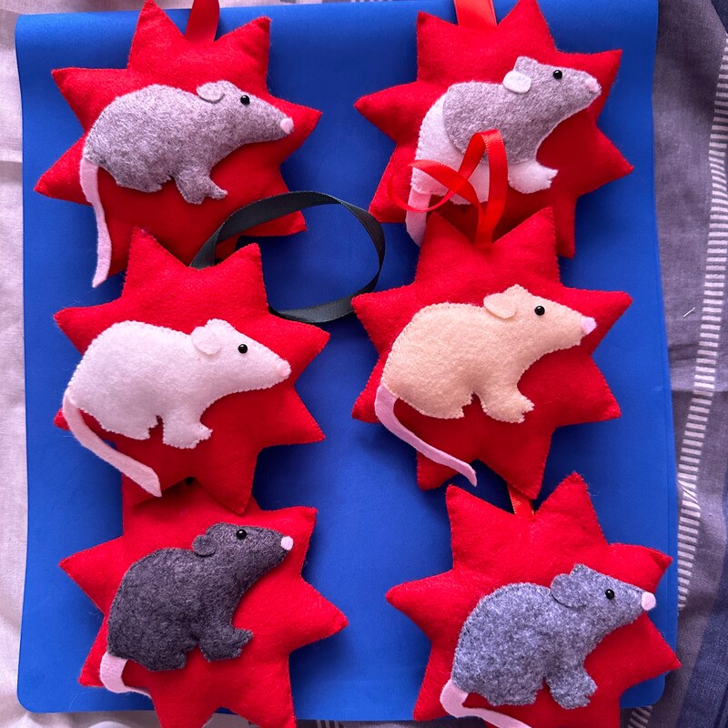 Christmas Rat Decorations - Etsy UK