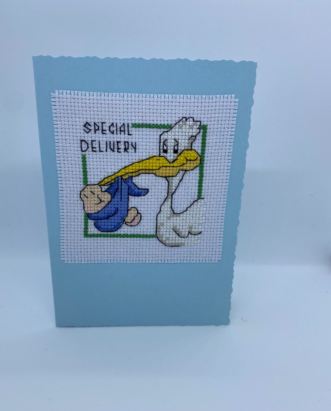 Baby Boy Card- Congratulations on New Arrival- New Baby Boy- the Stalk ...