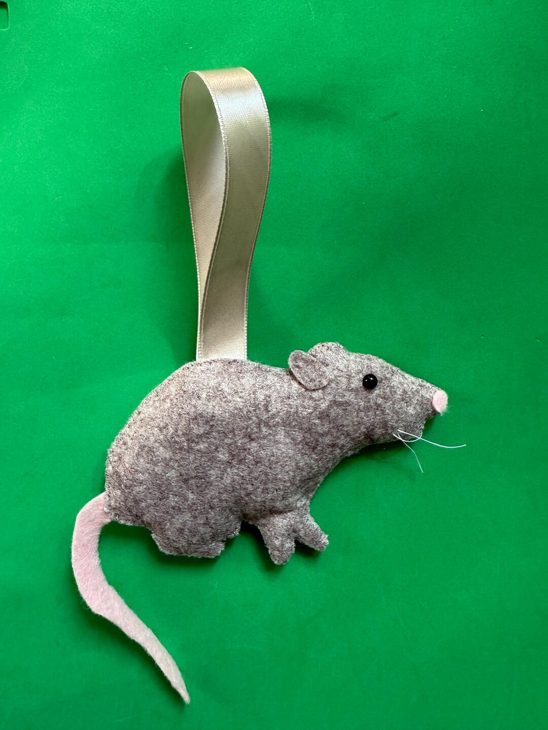 Mr Rat- Grey Felt Rat Hanging Decoration- Rat Decor- Gift for a Rat Fan ...