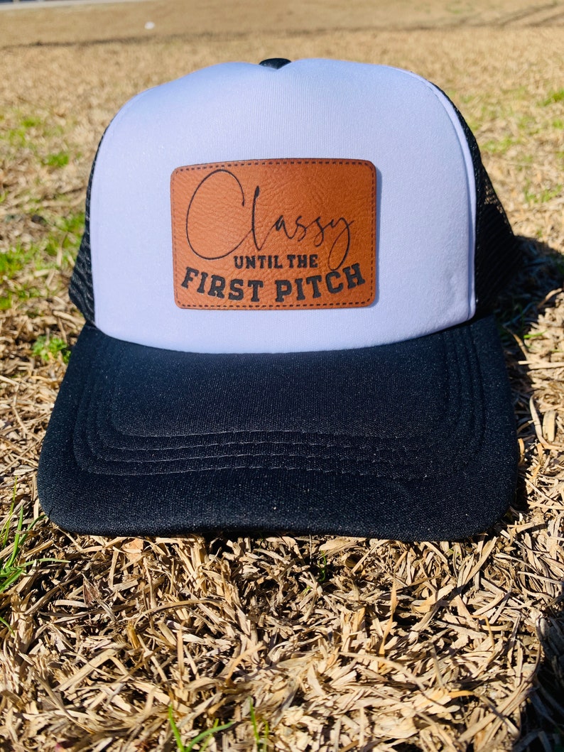 Softball Hat, Softball Leather Patch, Baseball Patch, Baseball Hat, Hat ...