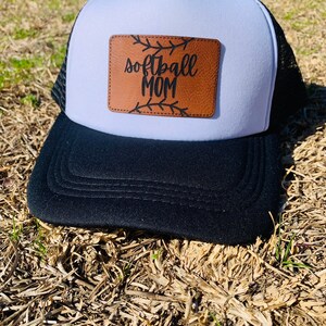 Softball Hat, Softball Leather Patch, Baseball Patch, Baseball Hat, Hat ...