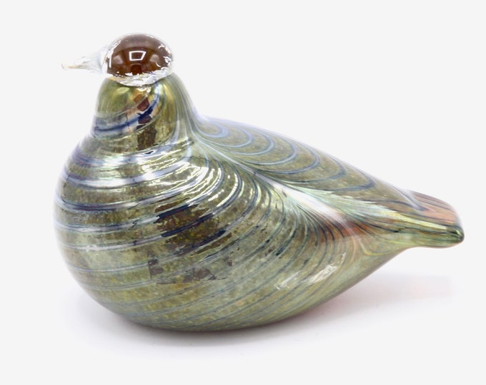 Oiva Toikka Atlas Art Glass KOP Small Company Bird Rare Silver and ...