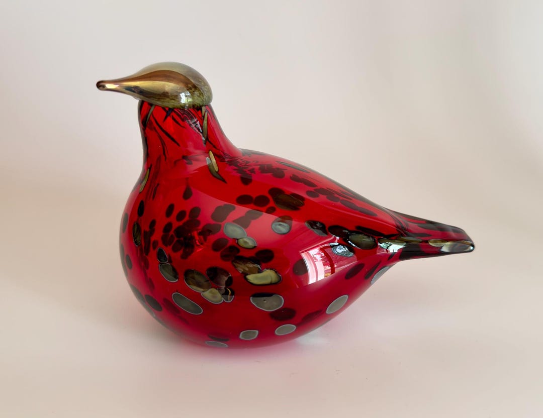 Oiva Toikka Ruby Bird rubiinilintu Original Ruby Red Art Glass Bird ...