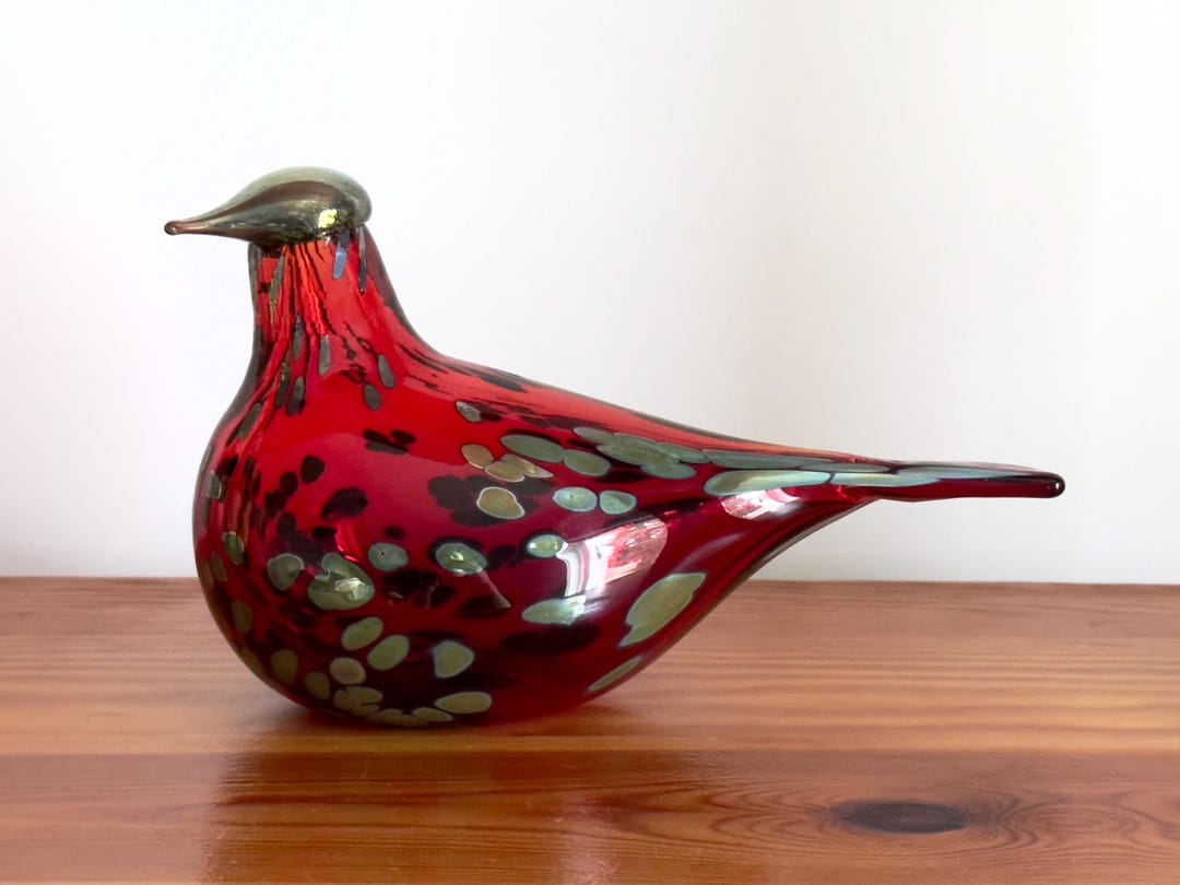 Oiva Toikka Ruby Bird rubiinilintu Original Ruby Red Art Glass Bird ...
