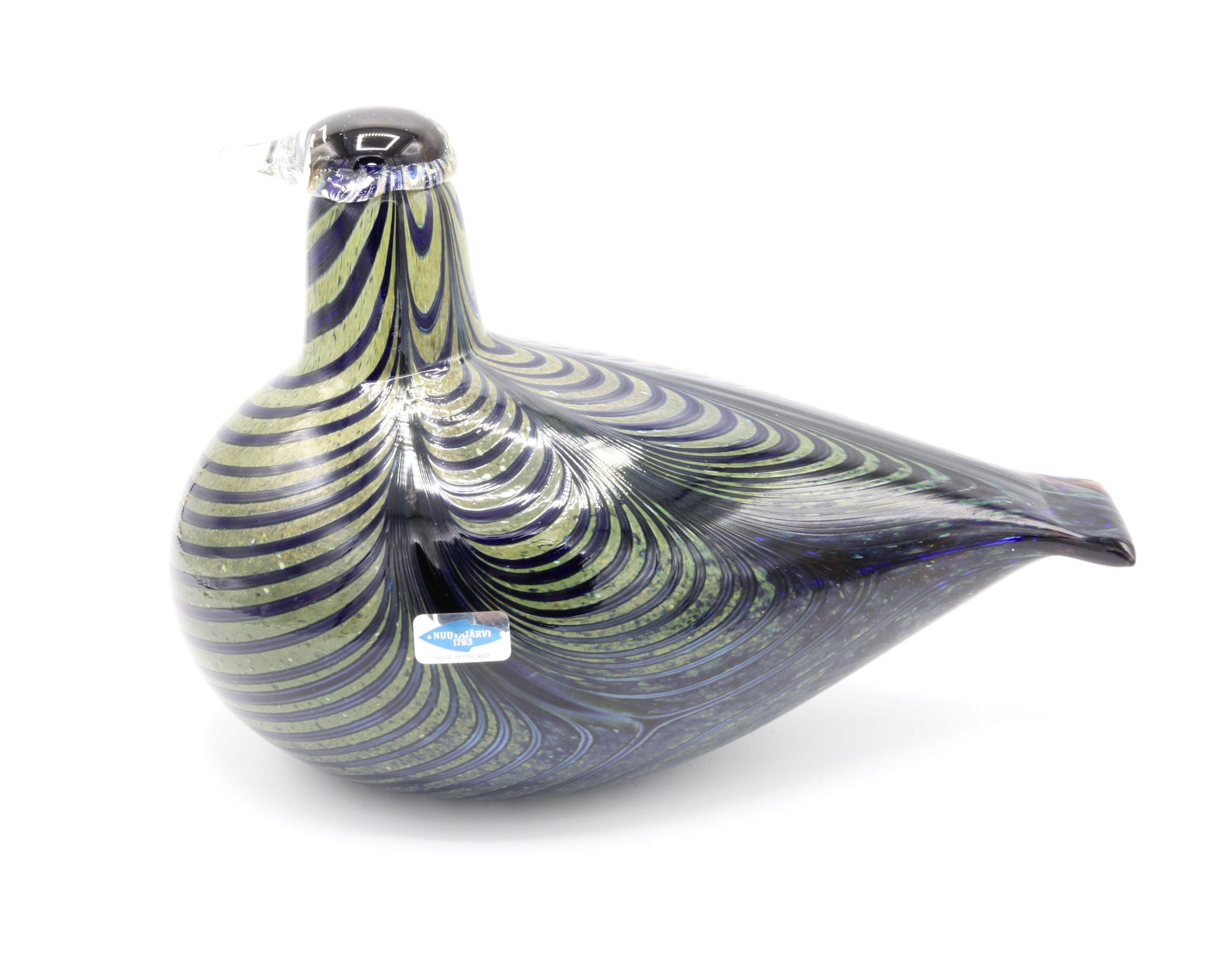 Oiva Toikka Atlas Art Glass KOP Big Company Bird Rare Blue Silver and ...