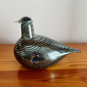 Oiva Toikka Atlas Art Glass KOP Medium Company Bird Rare Blue Silver ...