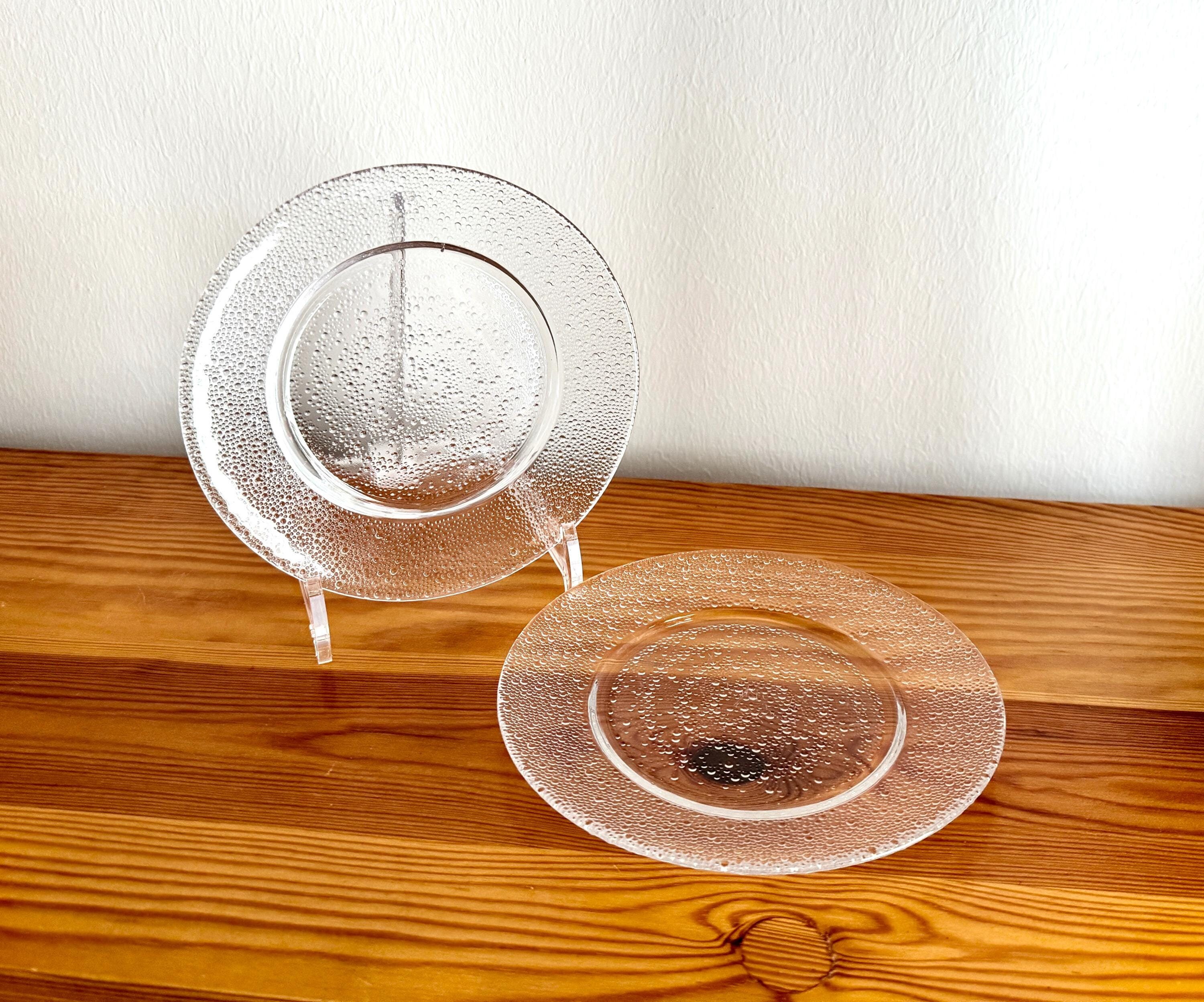 Iittala Finland Aura Dessert Salad Plates 2 Pcs Vintage Clear Design ...