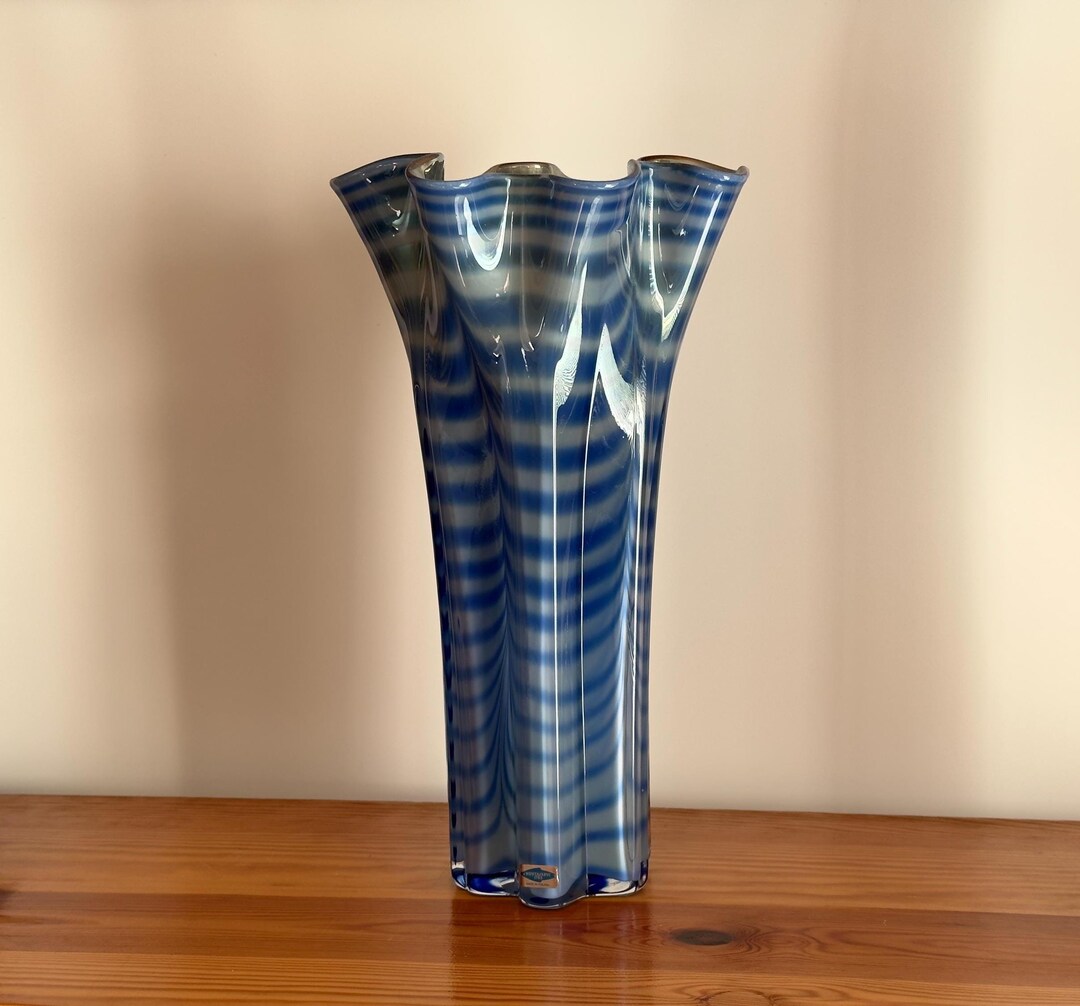 Oiva Toikka KOP Centerpiece Vase Sea Blue Massive Art Glass Rare ...
