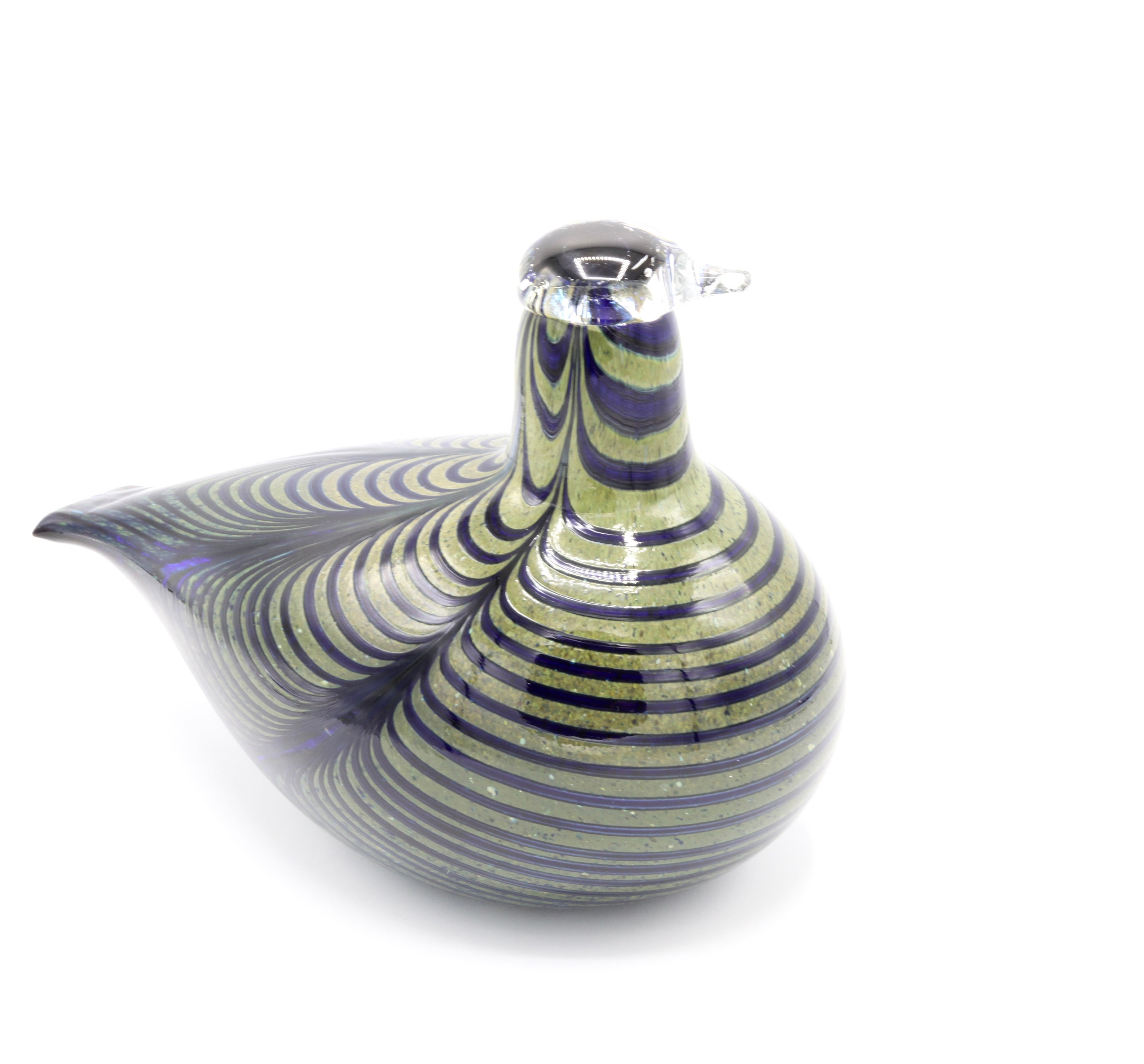 Oiva Toikka Atlas Art Glass KOP Big Company Bird Rare Blue Silver and ...