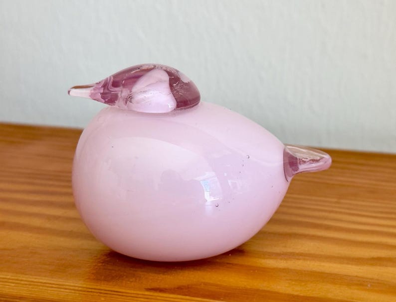 Oiva Toikka Puffball (kuukunen) Pink Valentine's Day Bird 2010 Rare Art ...