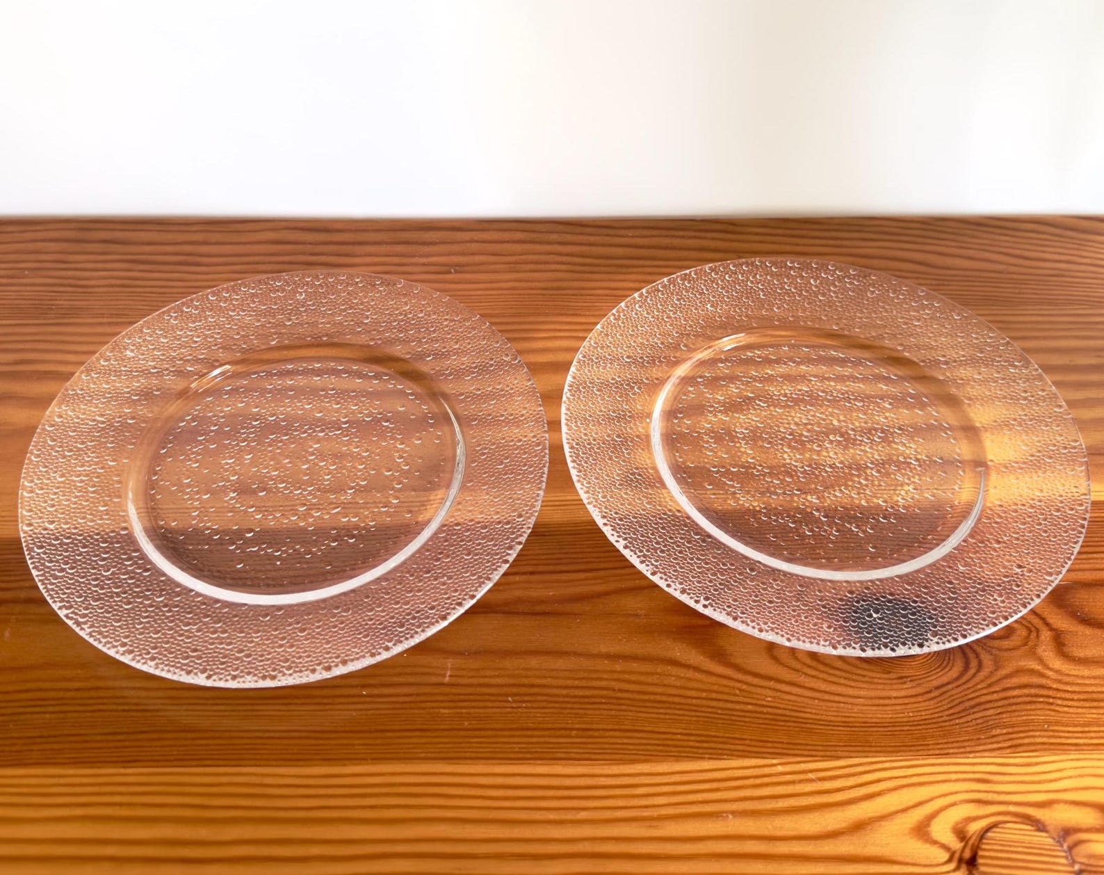 Iittala Finland Aura Dessert Salad Plates 2 Pcs Vintage Clear Design ...