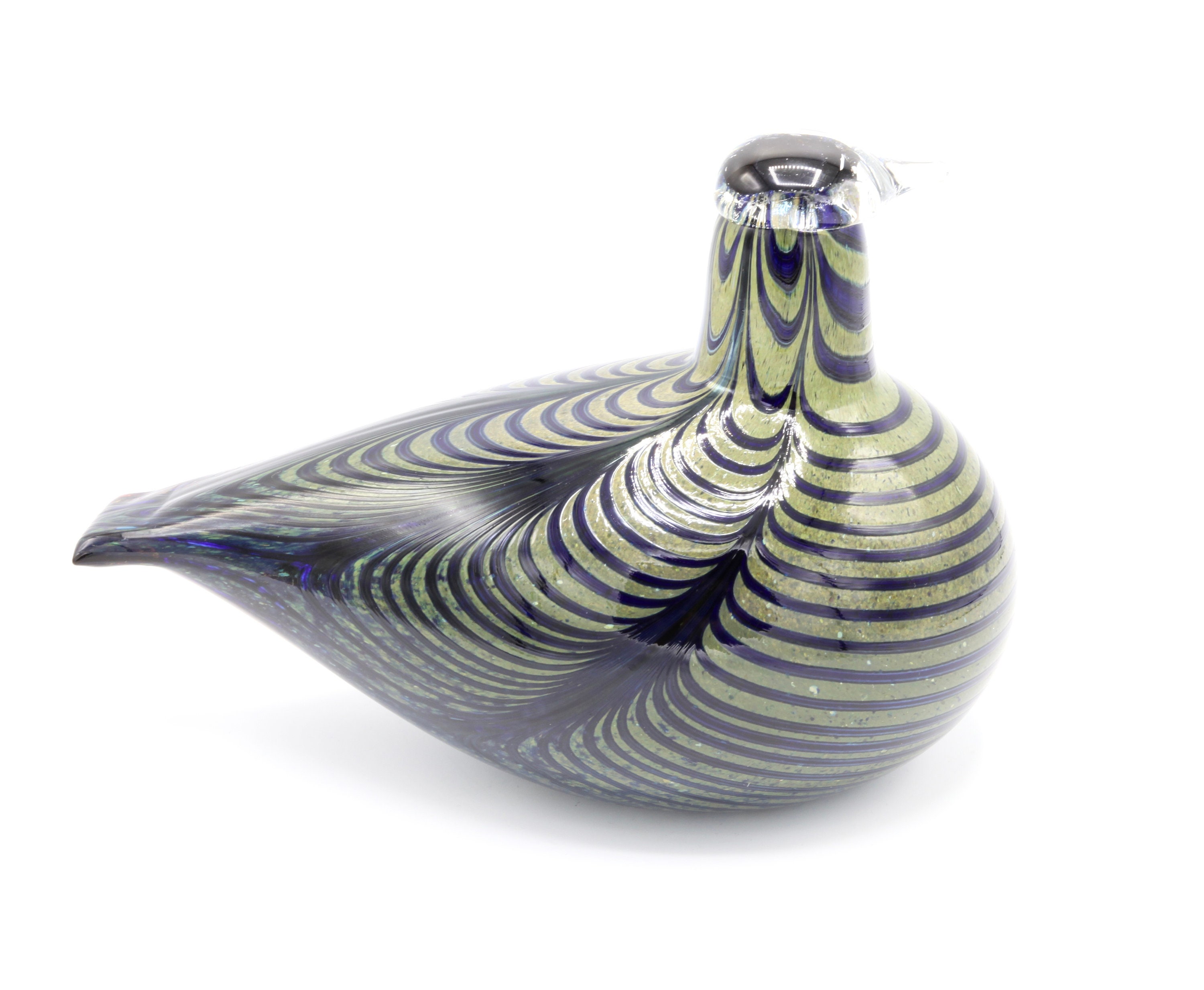 Oiva Toikka Atlas Art Glass KOP Big Company Bird Rare Blue Silver and ...