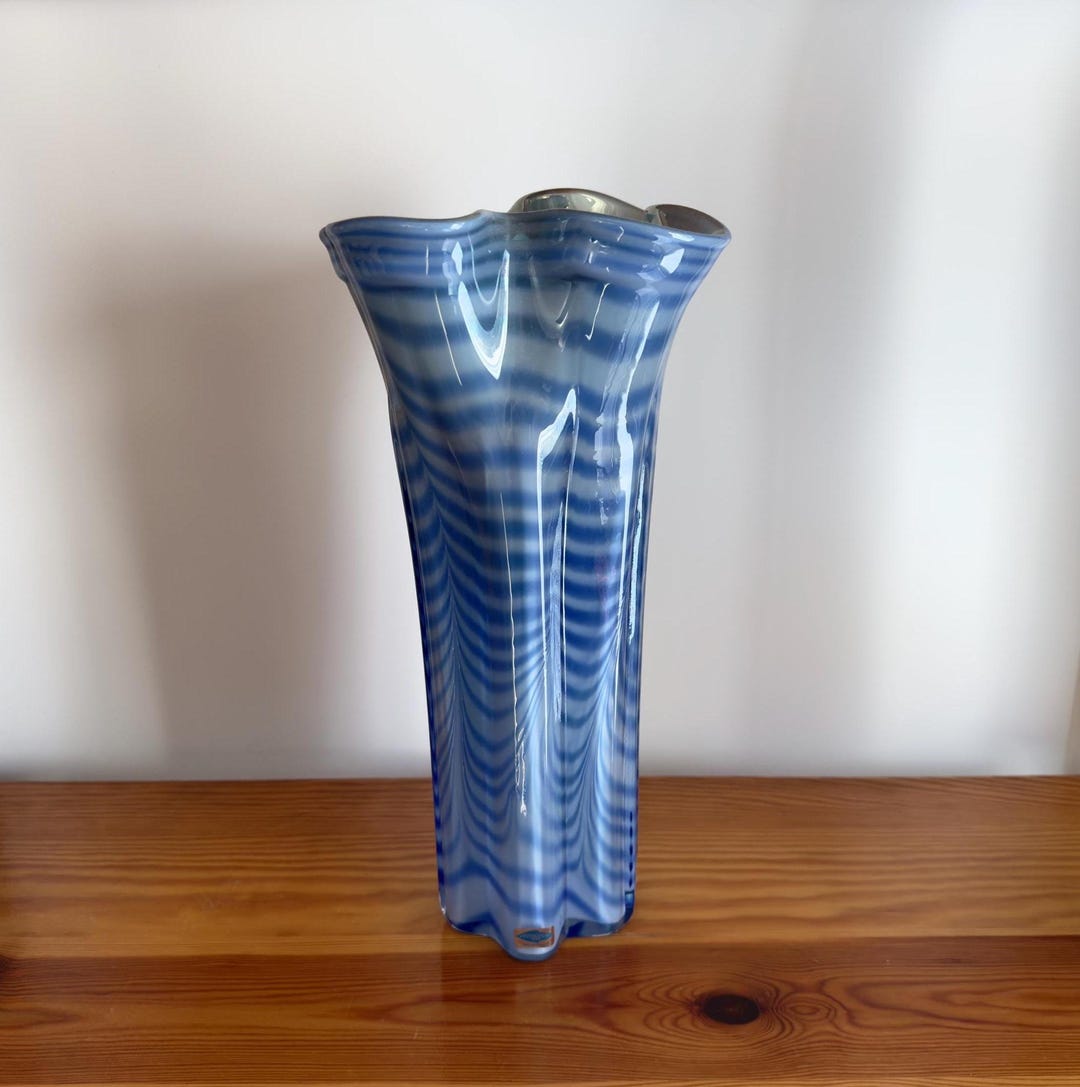 Oiva Toikka KOP Centerpiece Vase Sea Blue Massive Art Glass Rare ...