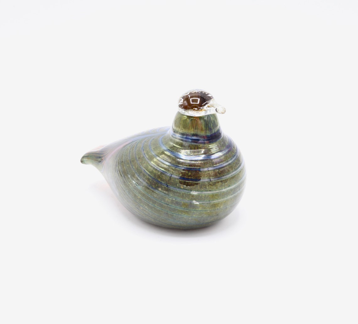 Oiva Toikka Atlas Art Glass KOP Small Company Bird Rare Silver and ...