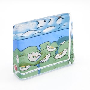 Iittala Finland Summer of suomen Suvi Glass Decoration Paperweight Card ...