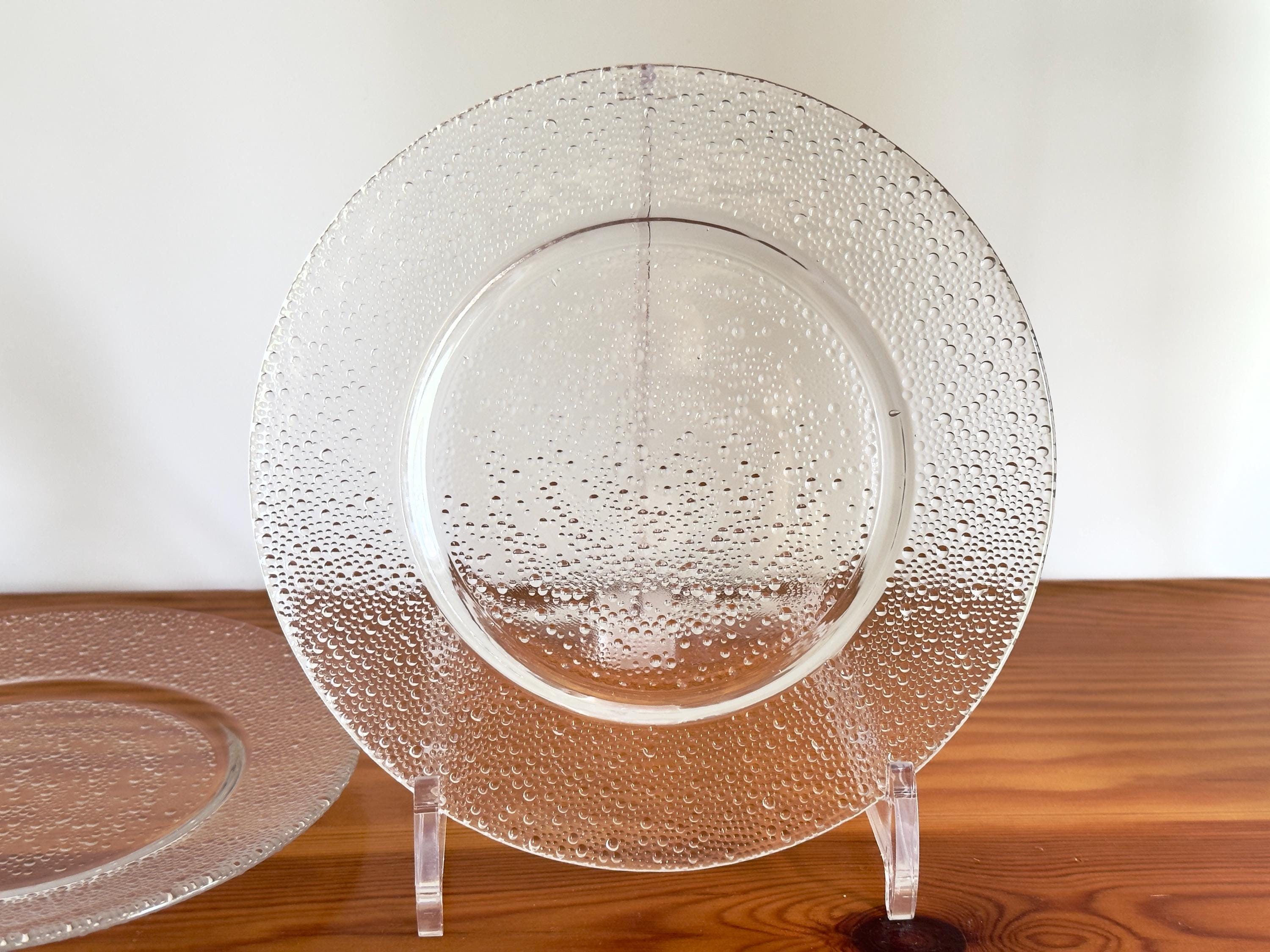 Iittala Finland Aura Dessert Salad Plates 2 Pcs Vintage Clear Design ...