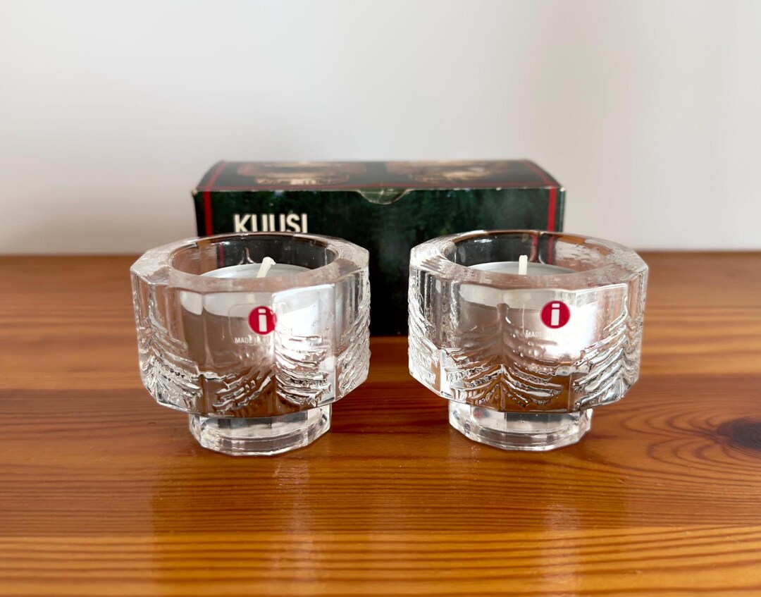 Iittala Finland Two Kuusi Candle Holder for Tealight Vintage Design ...