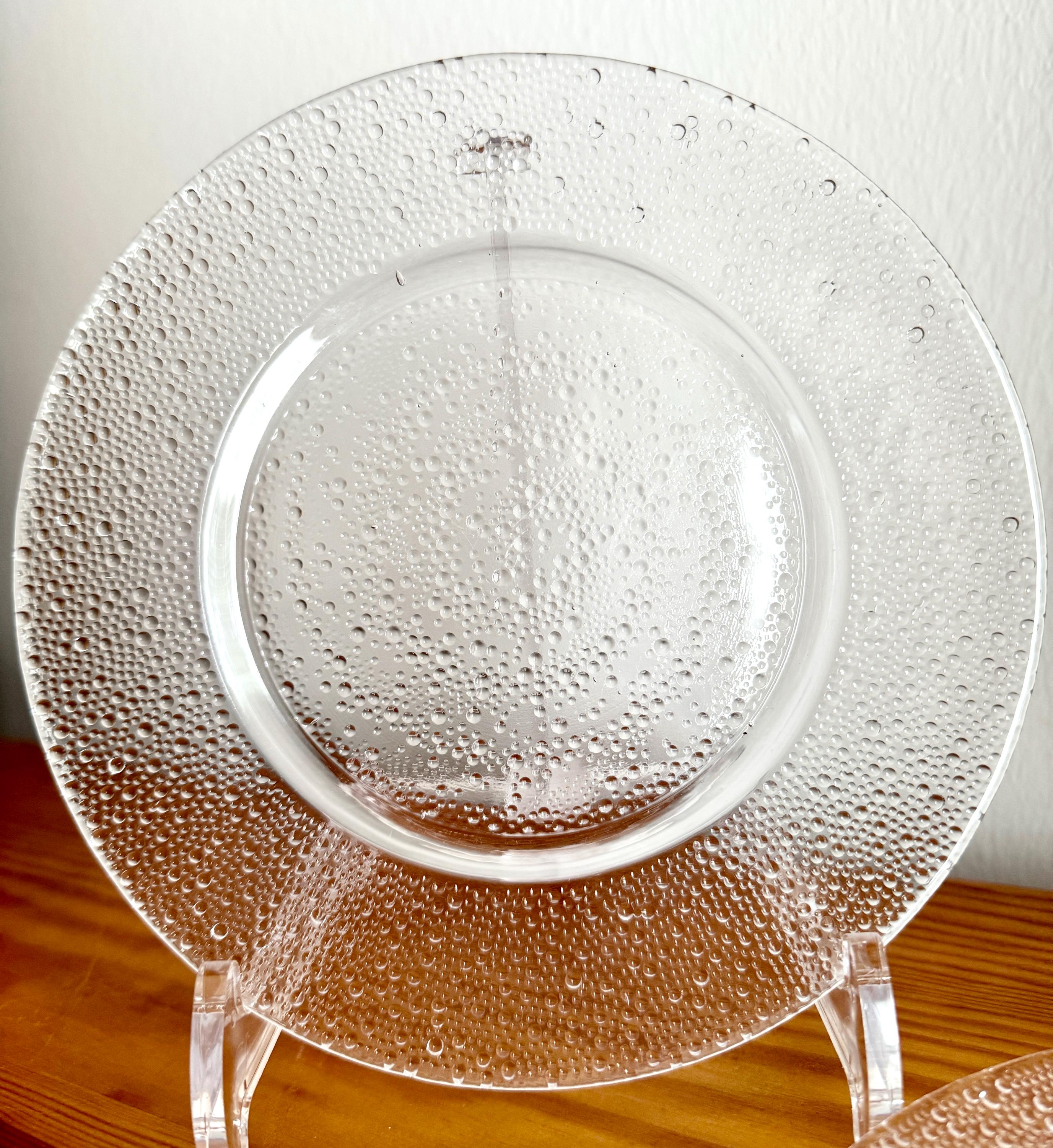 Iittala Finland Aura Dessert Salad Plates 2 Pcs Vintage Clear Design ...