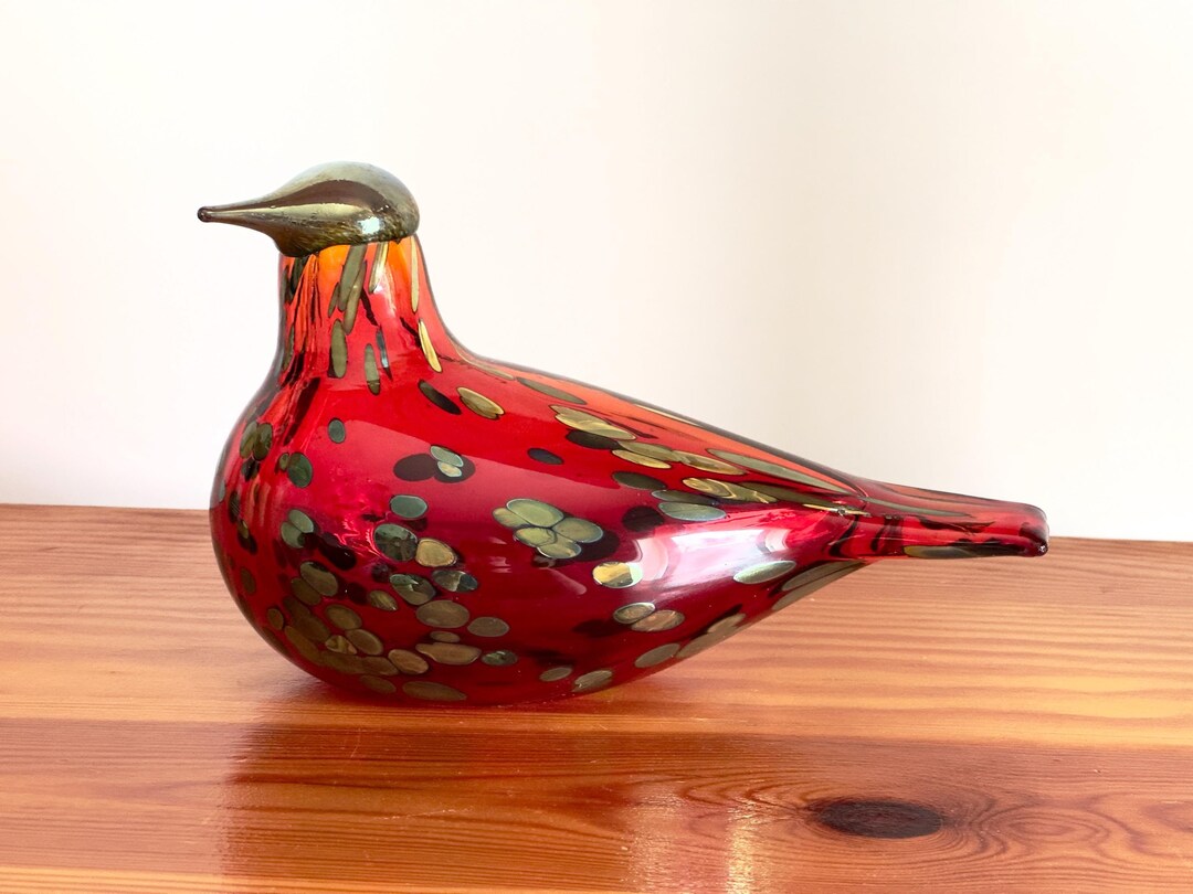 Oiva Toikka Ruby Bird rubiinilintu Original Ruby Red Art Glass Bird ...