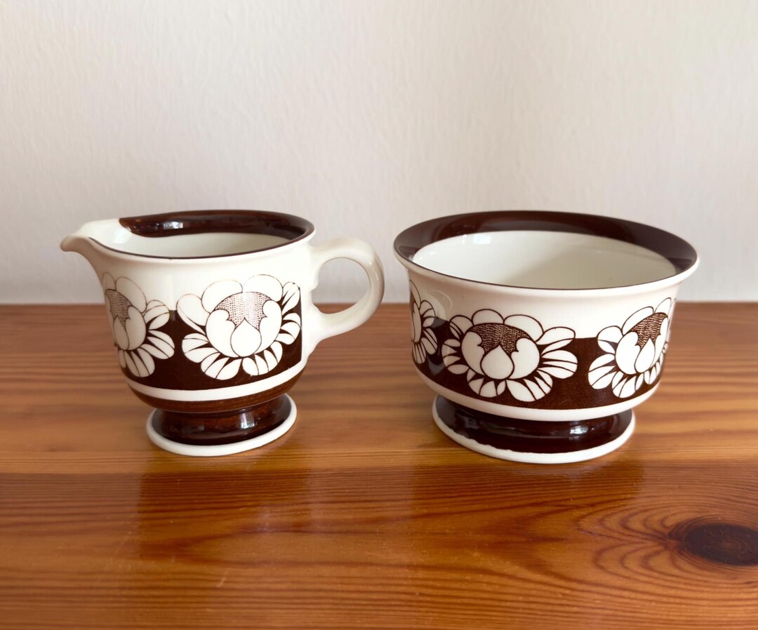 Arabia Finland Katrilli Sugar Bowl and Creamer Very Rare Vintage Hand ...