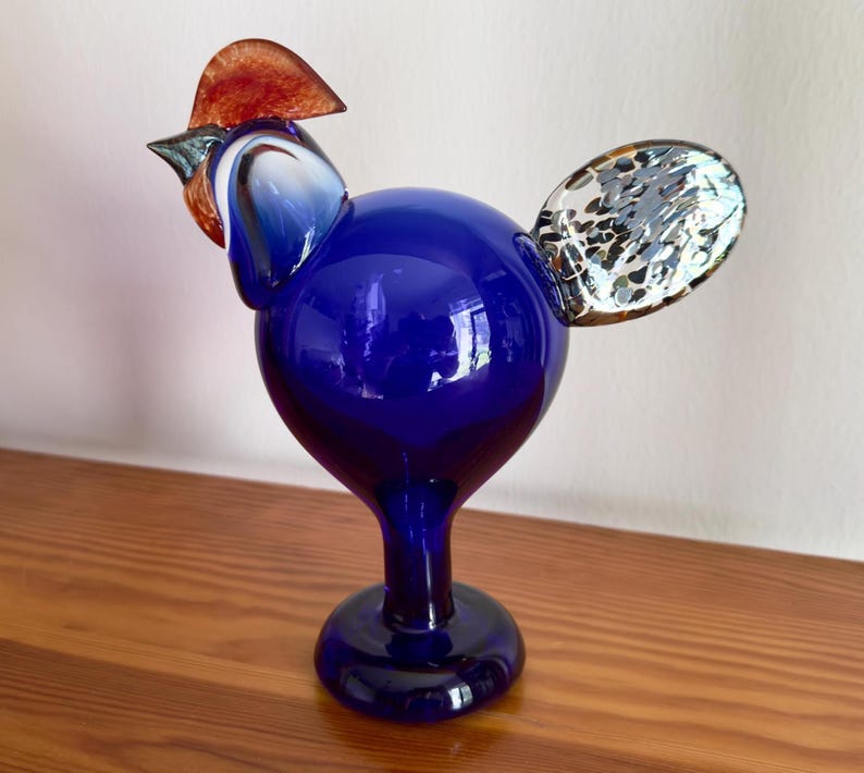 Oiva Toikka Festive Rooster (kukko) Glass Bird 1997 25 Years ...