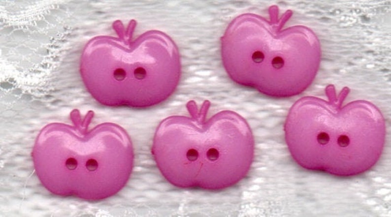 5 Children's Buttons, Apples - Etsy