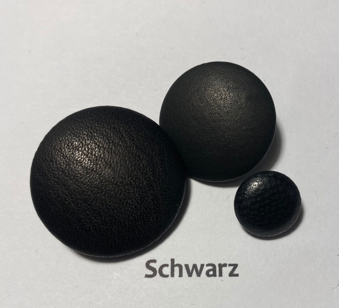 Leather Button With Plastic Base - Etsy