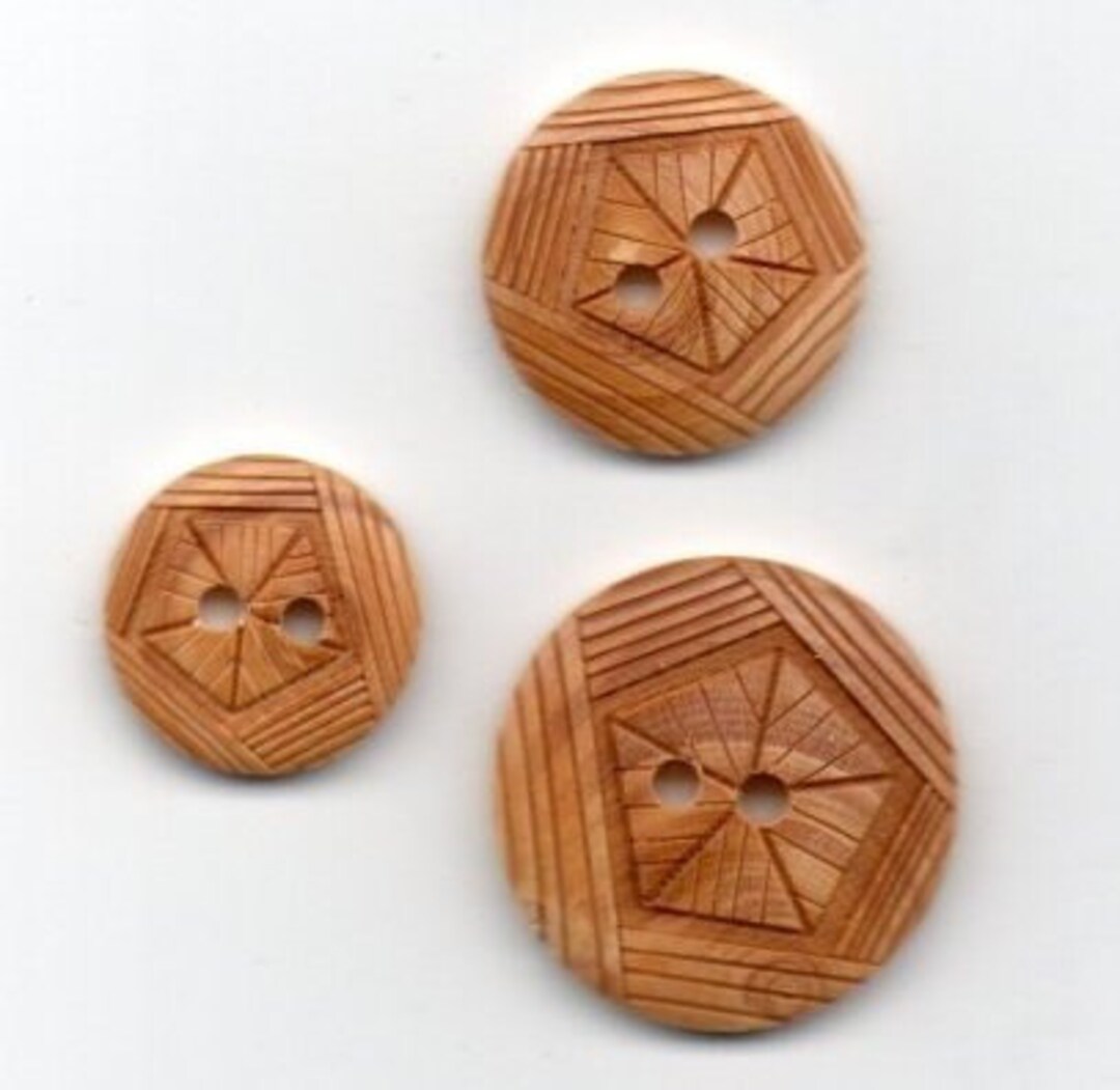 Wooden Button - Boxwood - 3 Pieces - Etsy UK