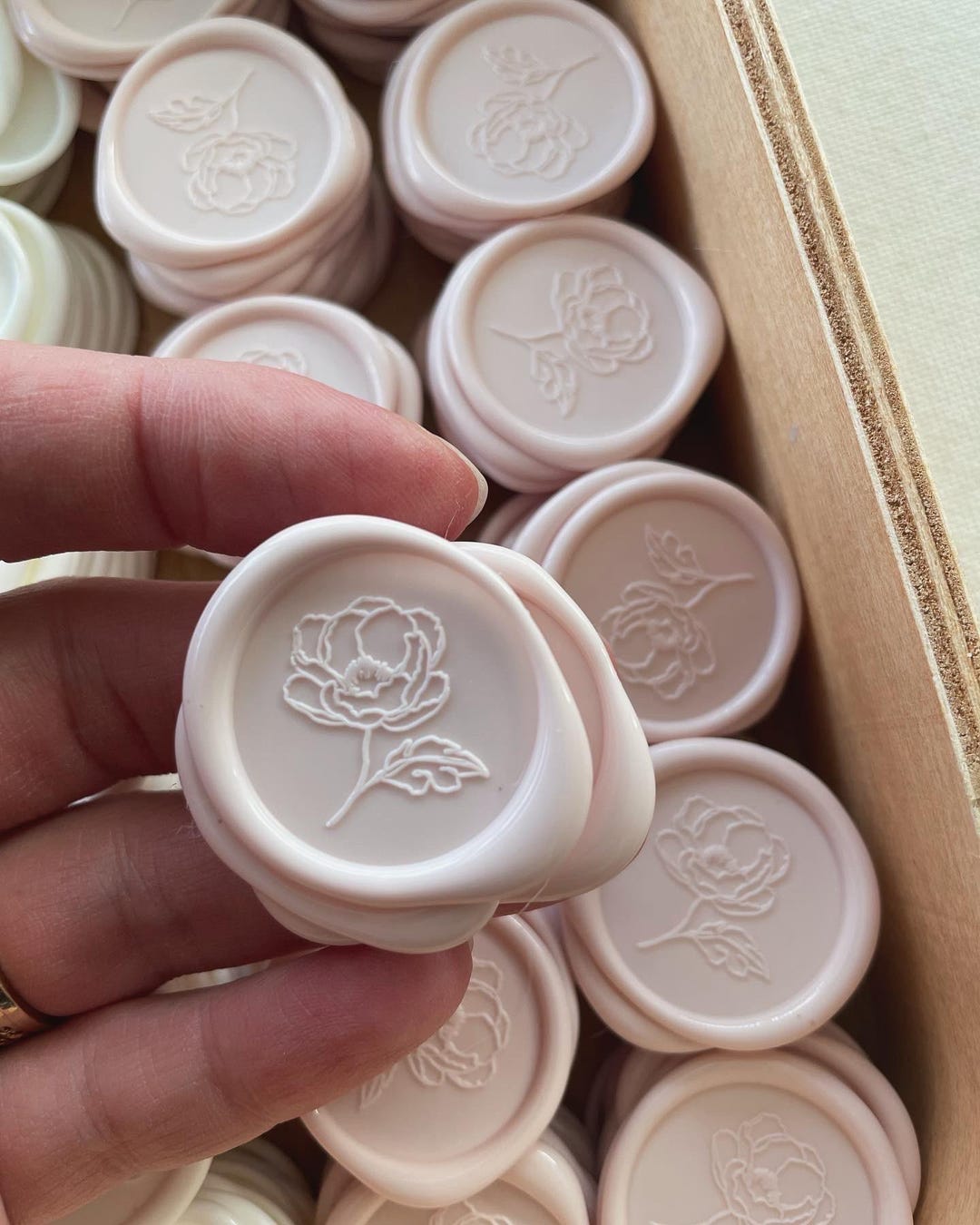 Poppy Self Adhesive Wax Seals/ Poppy Wax Seals/botanical Wax Seals ...