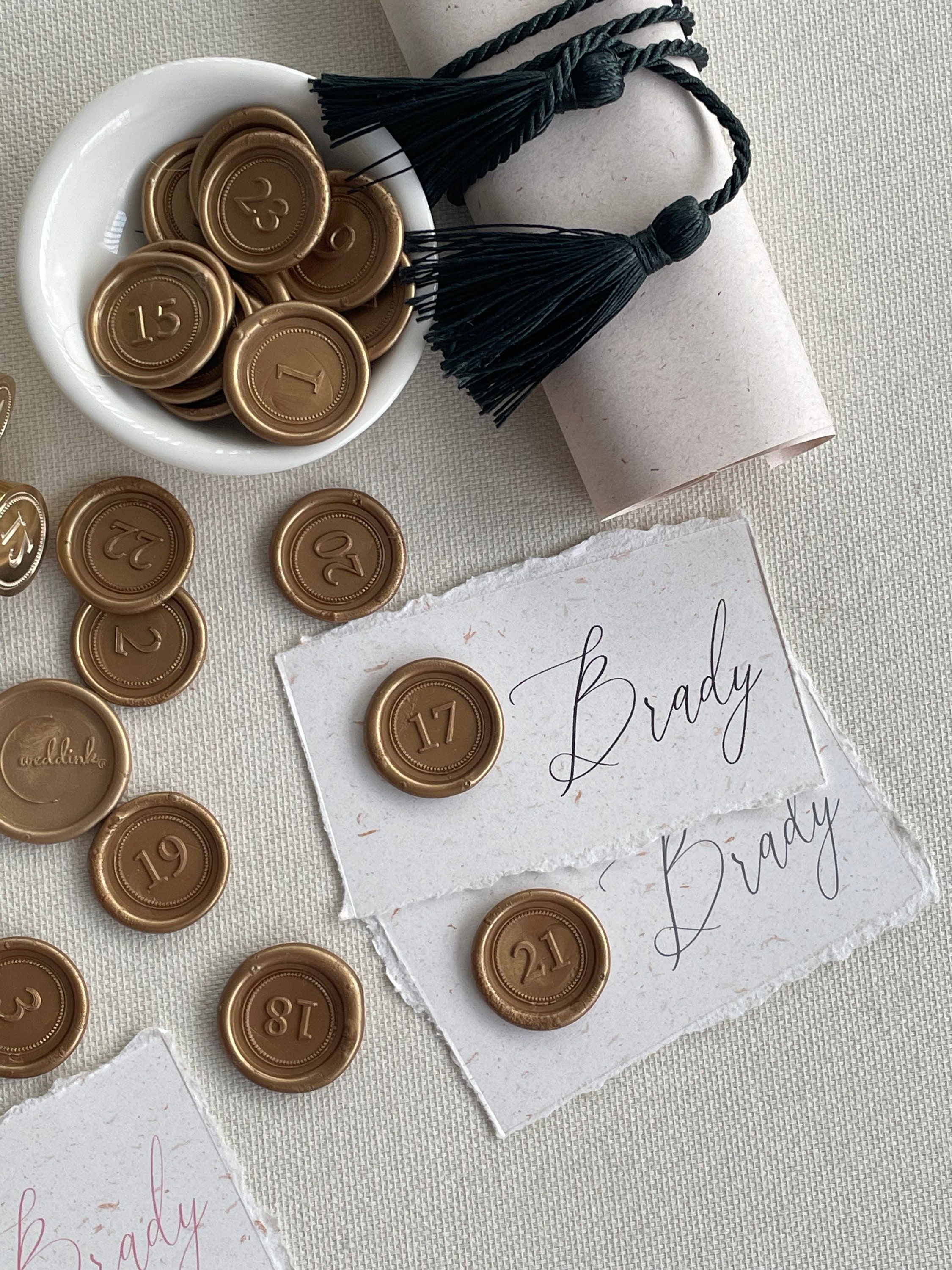 Table Numbers for Weddings Wax Seals / Small Size/ Numbers Stickers ...