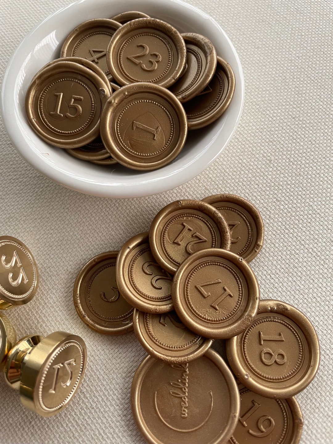 Table Numbers for Weddings Wax Seals / Small Size/ Numbers Stickers ...