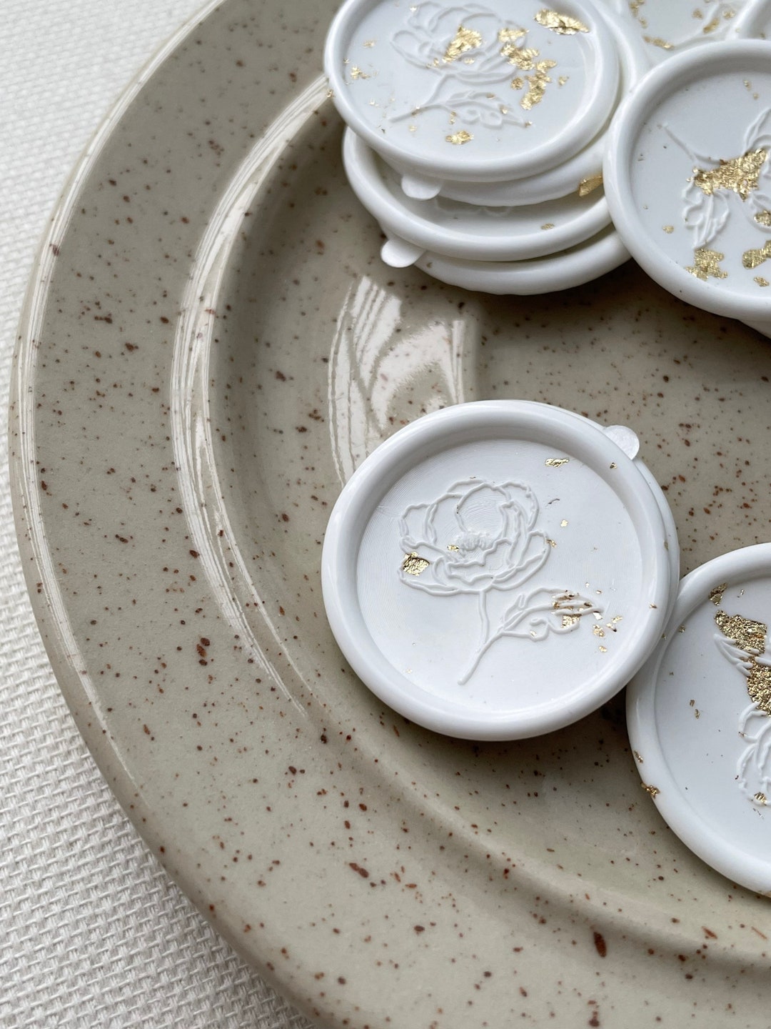 Blooming Poppy Self Adhesive Wax Seal With Gold, Copper or Silver ...