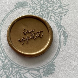 Bon Appétit Self Adhesive Wax Seals/ Square or Round Wax Seals/bon ...