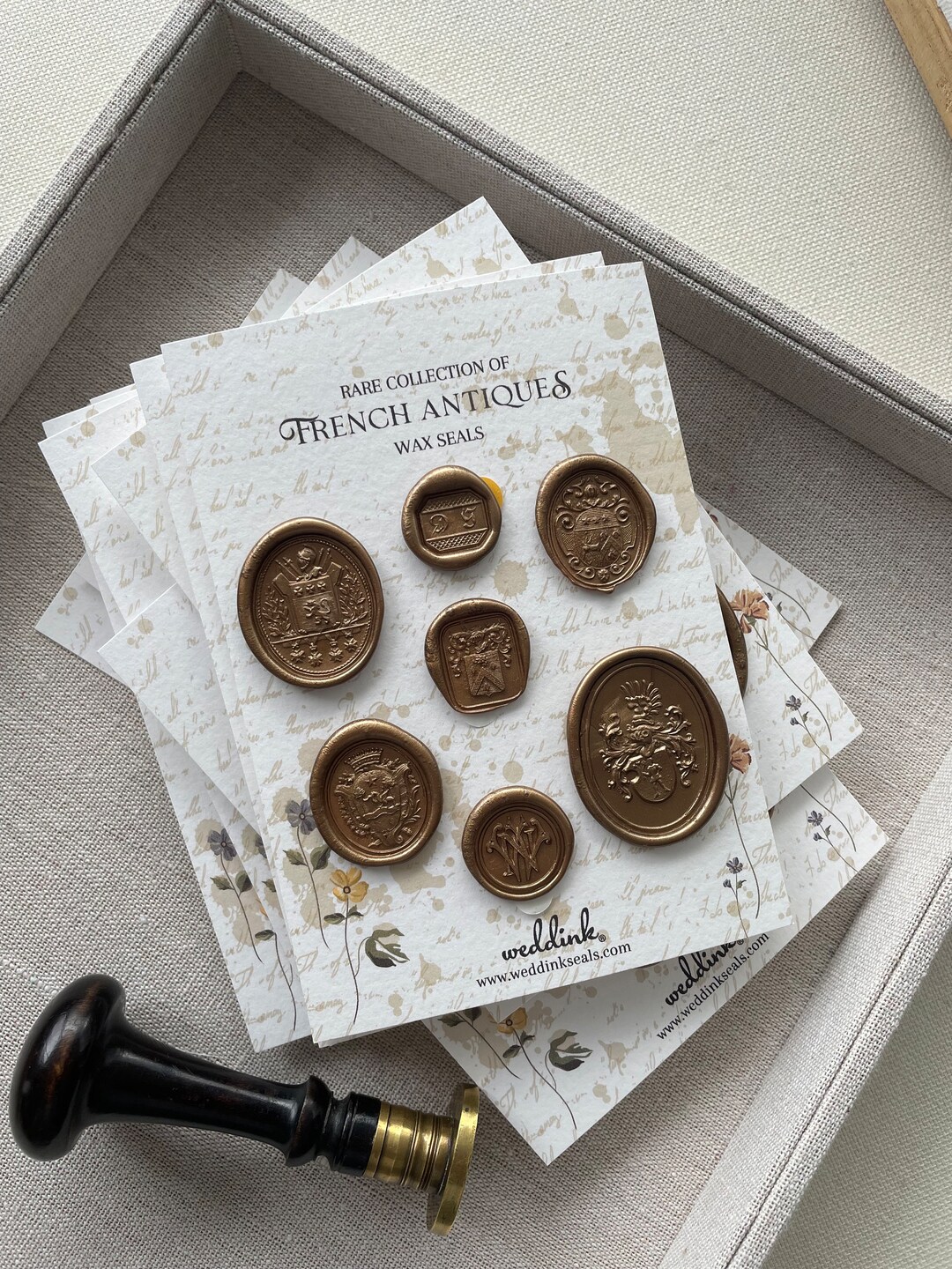 Self Adhesive Wax Seals Collection Made With Ancient French Wax Stamps ...