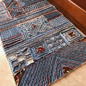 Denim Rug Super Soft Chenille Throw Rug Kitchen Rug Bath Rug Bedroom ...