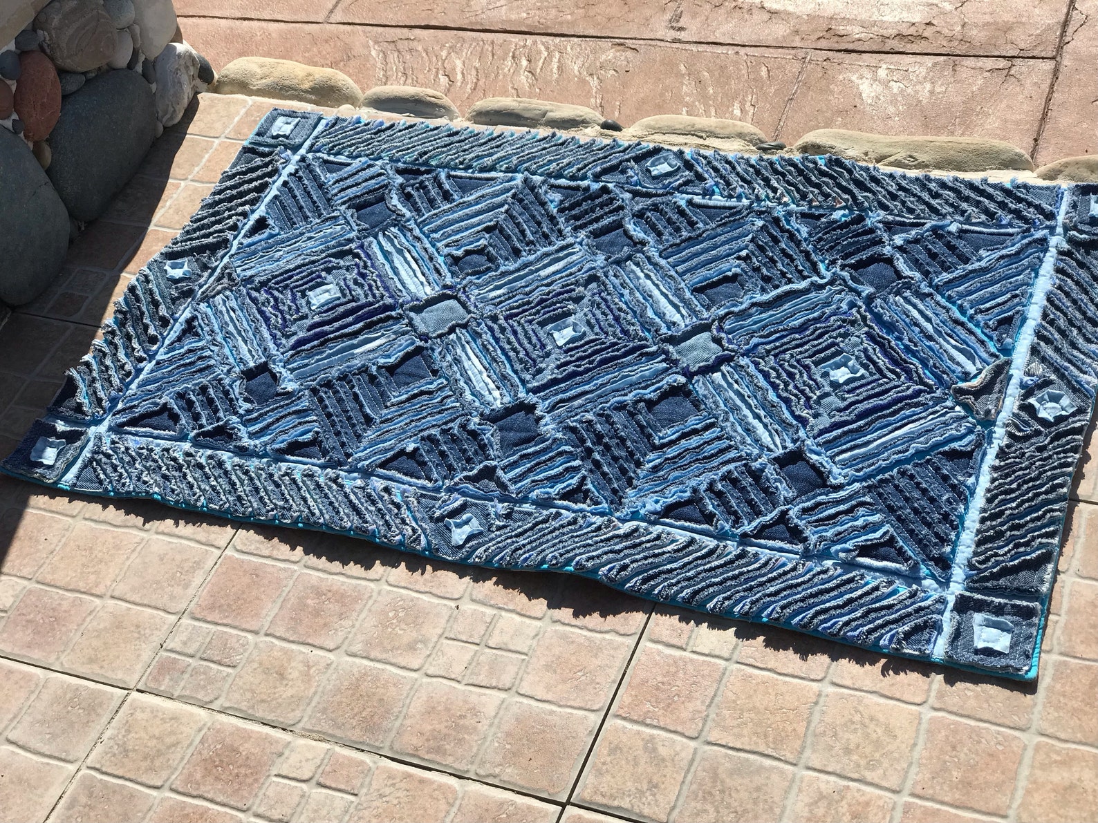 Denim Rugs, Super Soft Chenille Rug, Rug, Kitchen Rug, Bathroom Rug ...