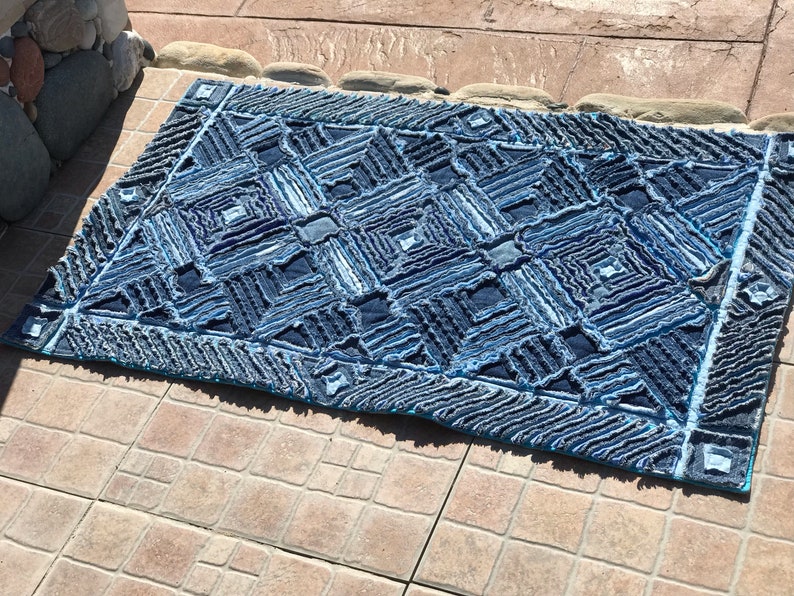 Denim Rugs, Super Soft Chenille Rug, Rug, Kitchen Rug, Bathroom Rug ...