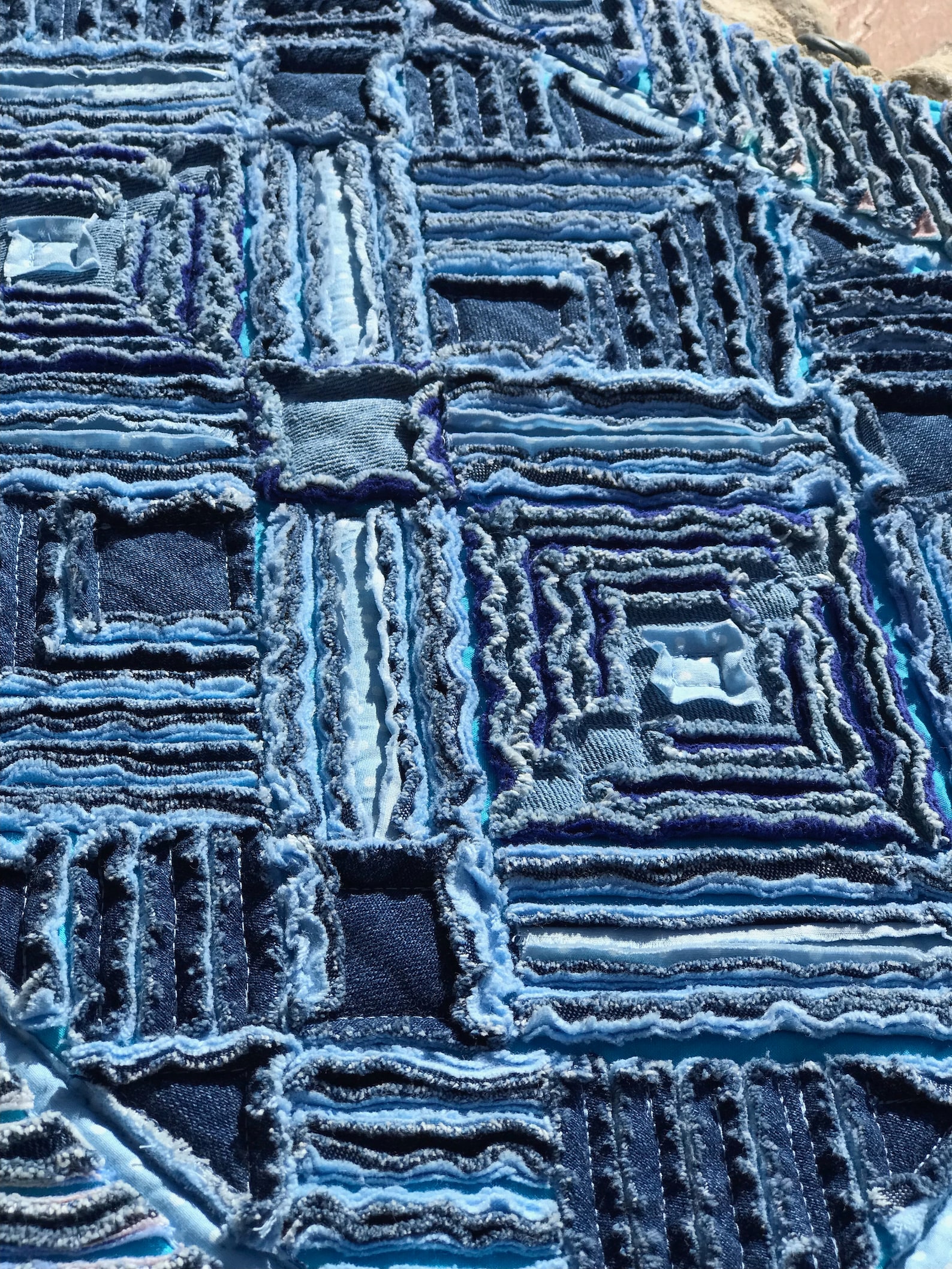 Set Two Denim Rugs Super Soft Chenille Rag Rug Throw Rug Kitchen Rug ...