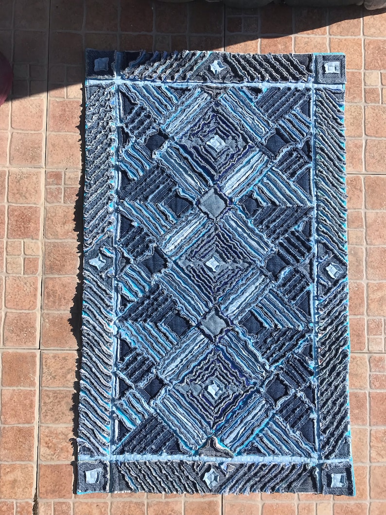 Denim Rugs, Super Soft Chenille Rug, Rug, Kitchen Rug, Bathroom Rug ...