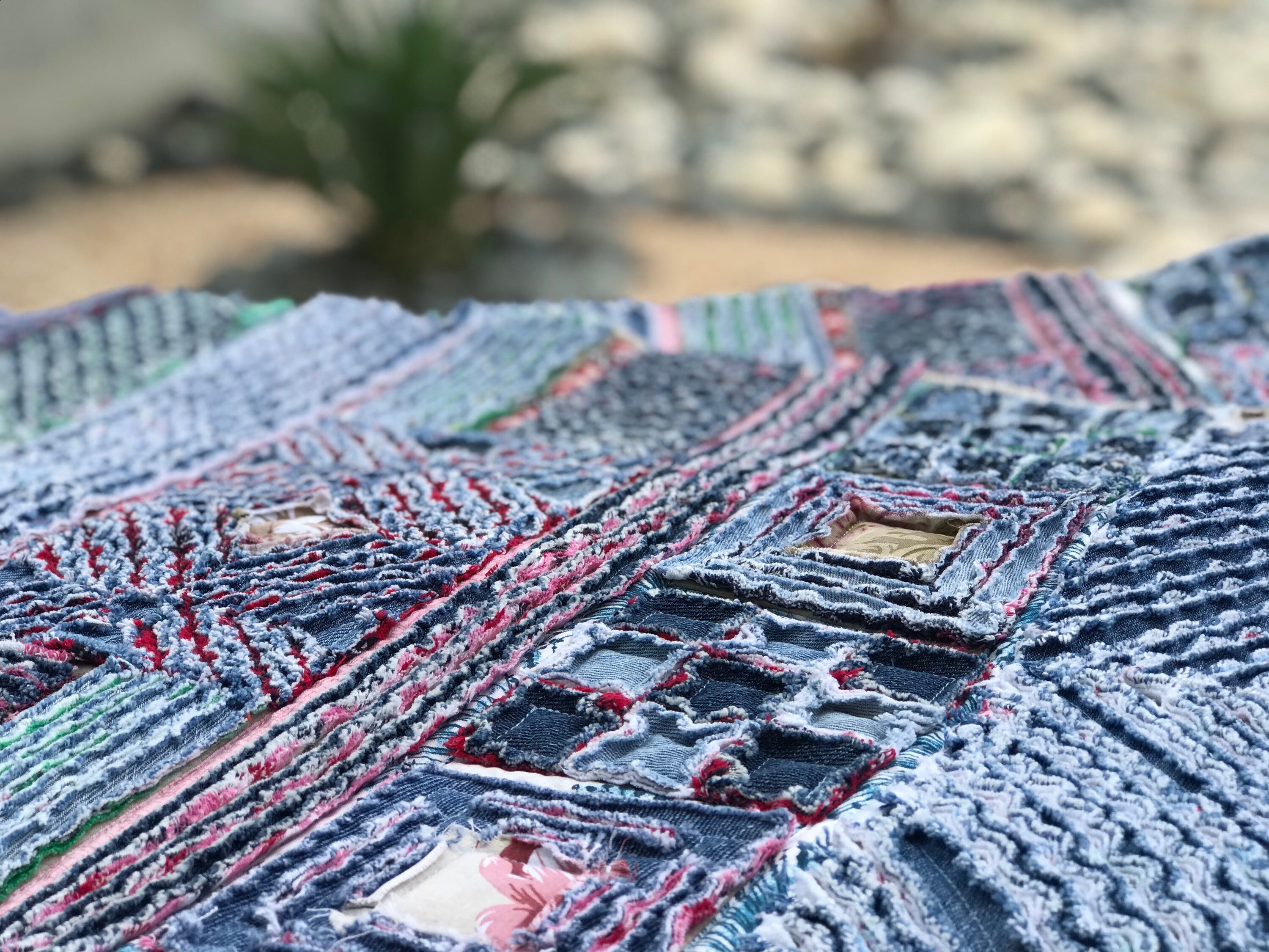 Set Two Denim Rugs Super Soft Chenille Rag Rug Throw Rug Kitchen Rug ...