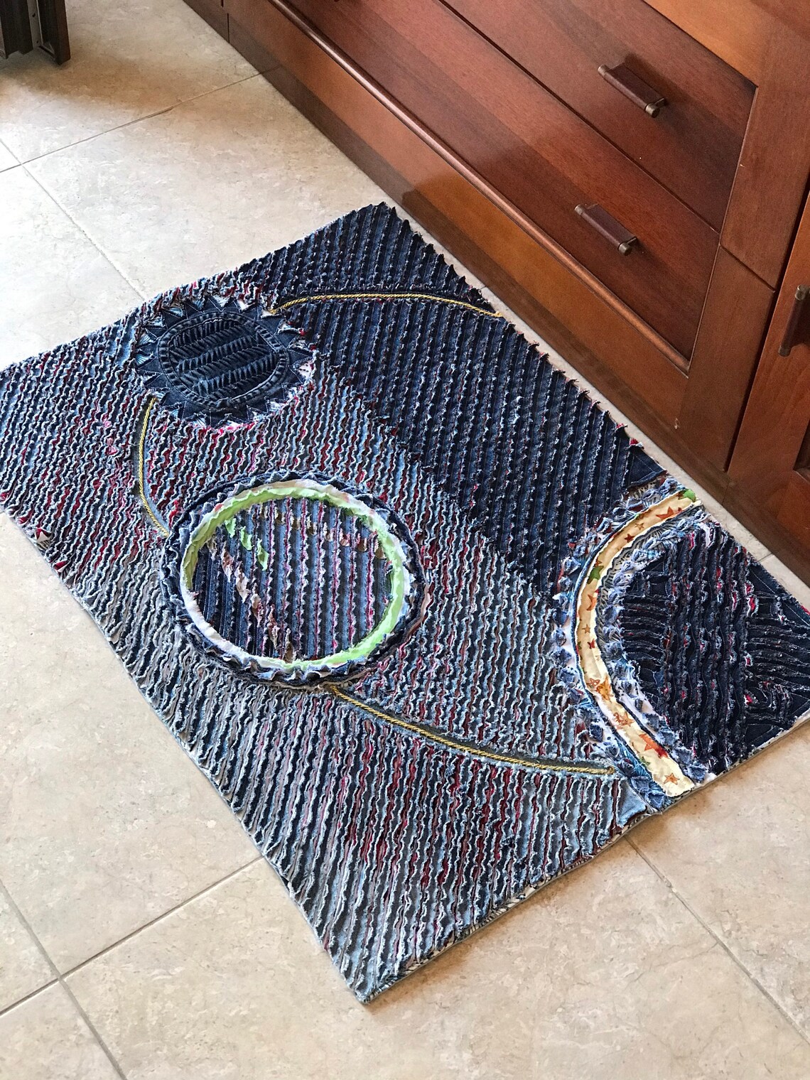 Denim Rug, Super Soft Chenille, Throw Rug, Kitchen Rug, Bath Rug ...