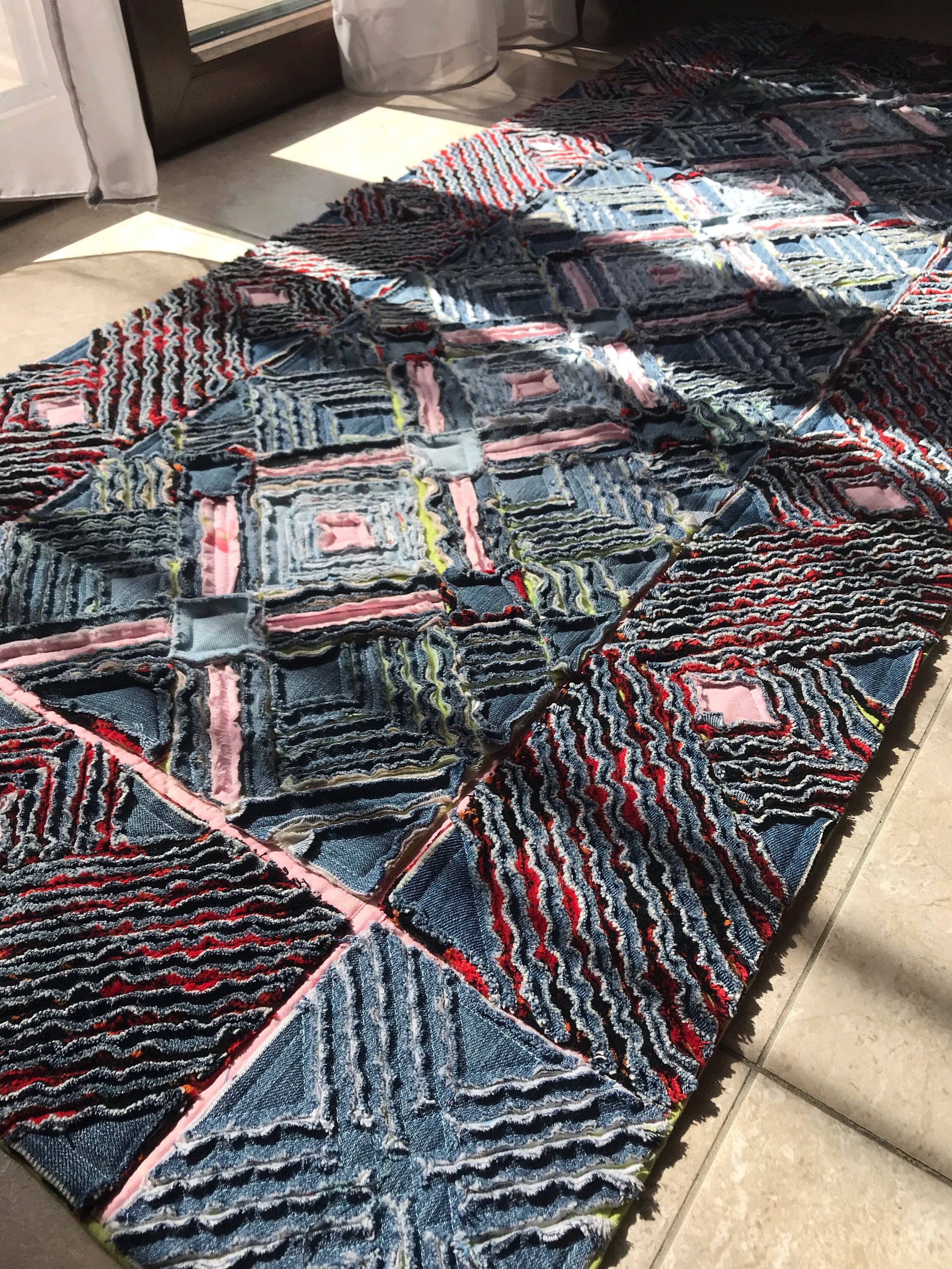 Denim Rug Super Soft Chenille Throw Rug Kitchen Rug Bath Rug Bedroom ...