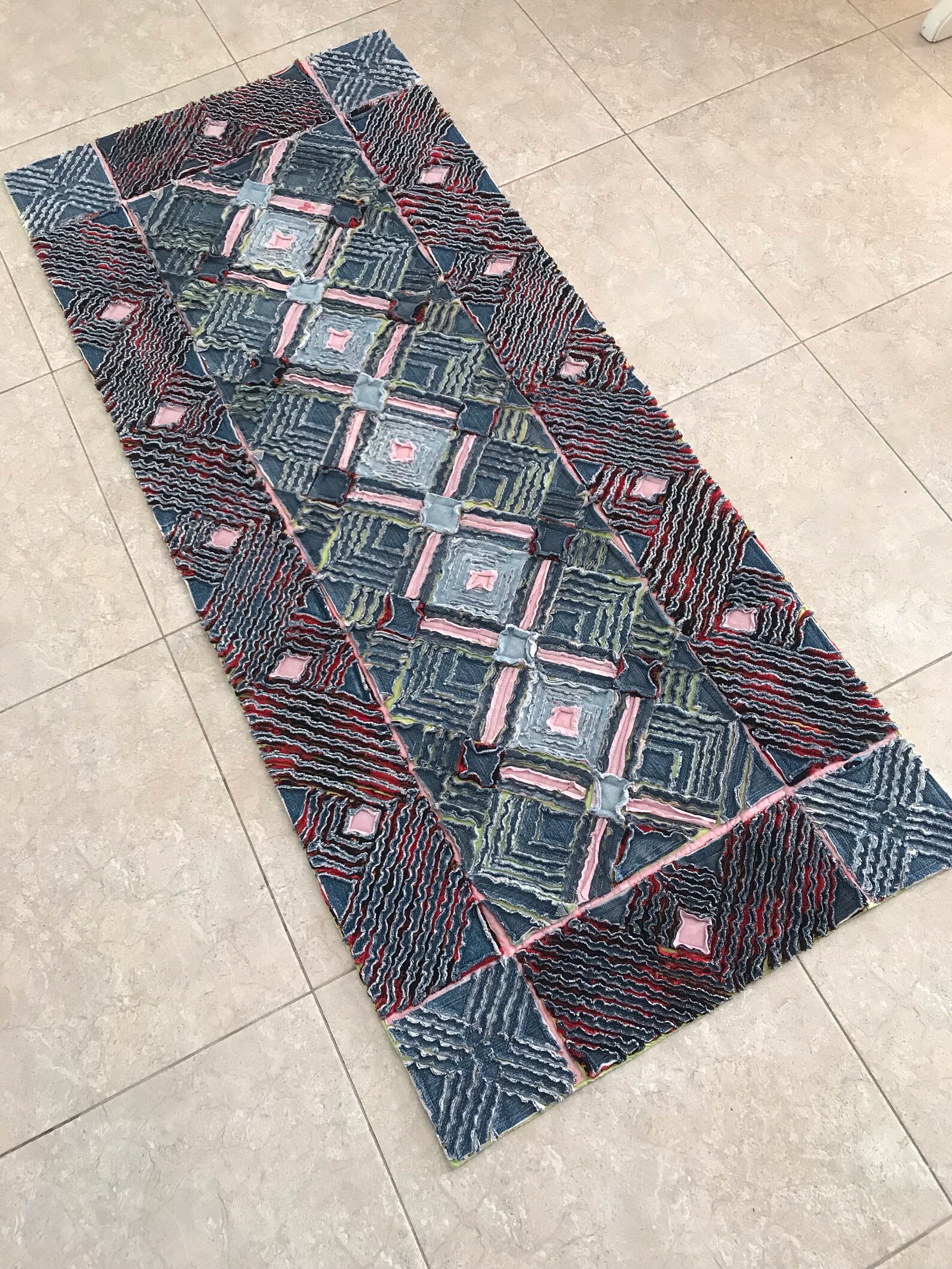 Denim Rug Super Soft Chenille Throw Rug Kitchen Rug Bath Rug Bedroom ...