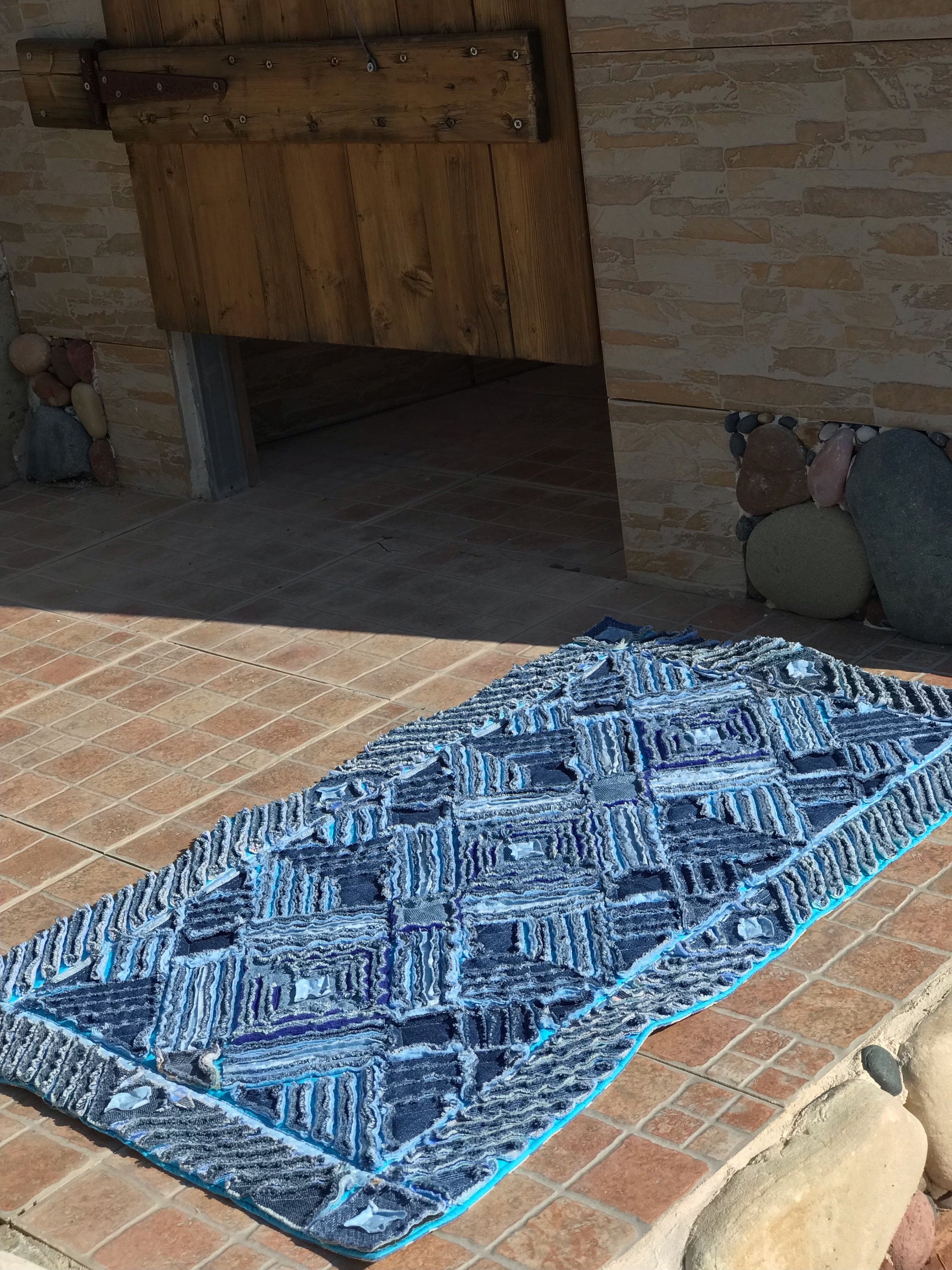 Denim Rugs, Super Soft Chenille Rug, Rug, Kitchen Rug, Bathroom Rug ...