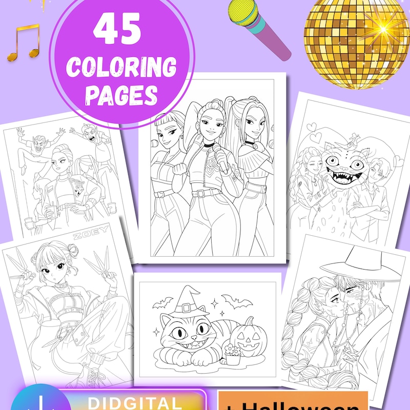 Mini Book Coloring Pages - Etsy