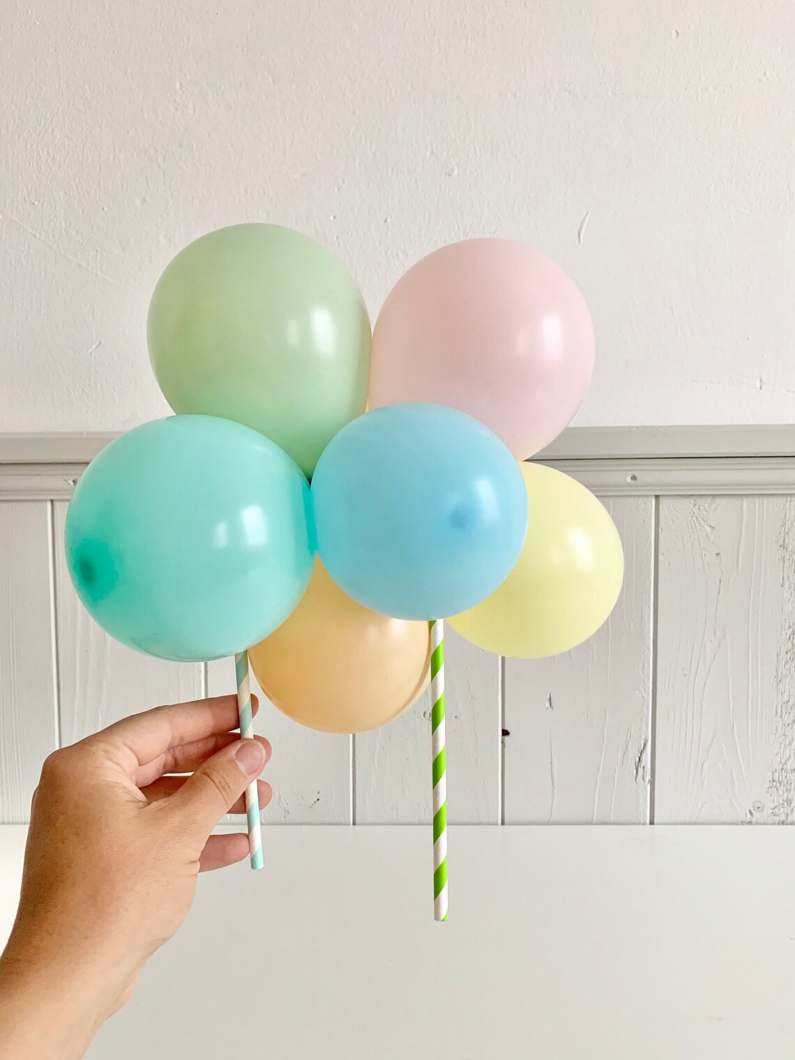 Rainbow Cake Topper Balloon Topper Birthday Cake Baby | Etsy