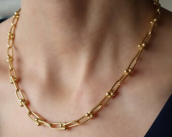 18k Hardware Necklace - Etsy