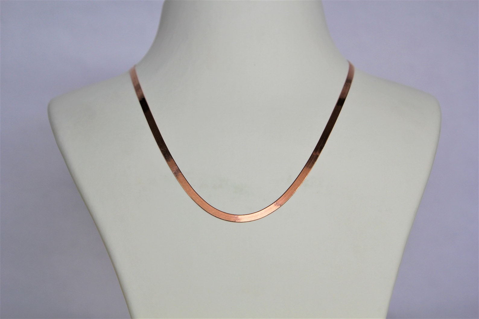18 K Italian Gold Chain / Flat Snake Chain / Sterling Silver Italian ...