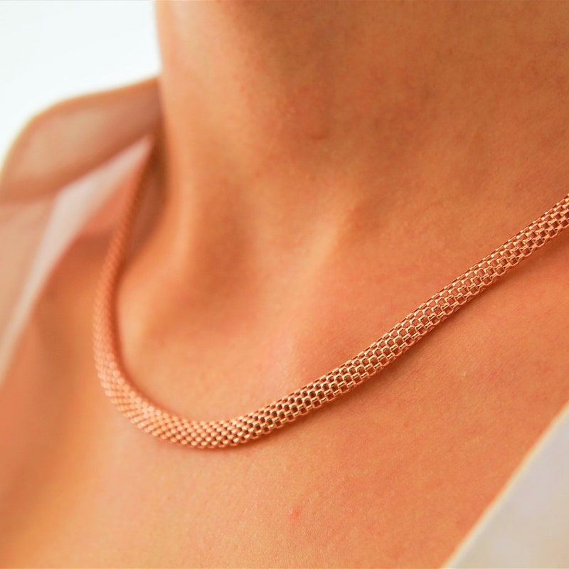 Rose Gold Necklace - Etsy
