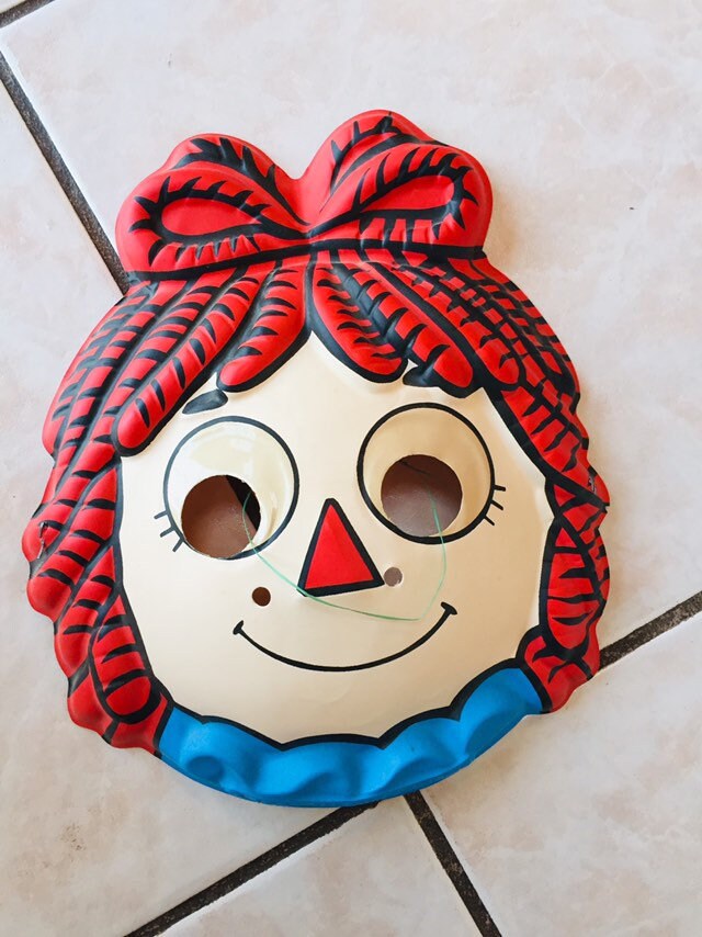 1991 Raggedy Ann Vinyl Halloween Costume & Mask by Tiny Tots vintage Halloween Costumes-vinyl ...